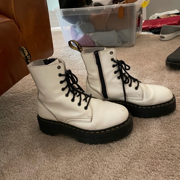 Dr. Martens | Shoes | White Platform Dr Martens | Poshmark